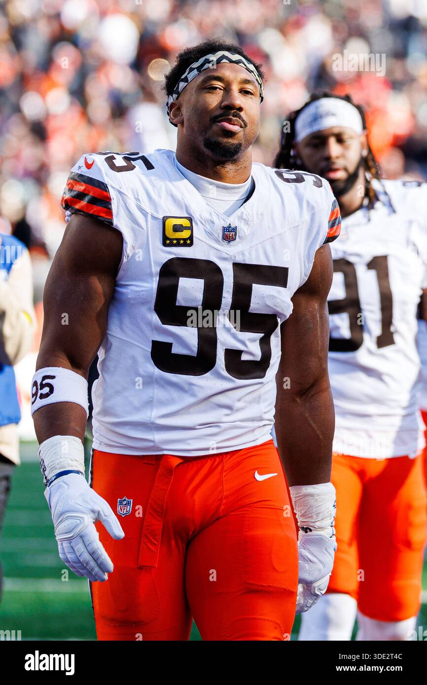 January 04, 2026: Cleveland Browns defensive lineman Myles Garrett (95 ...