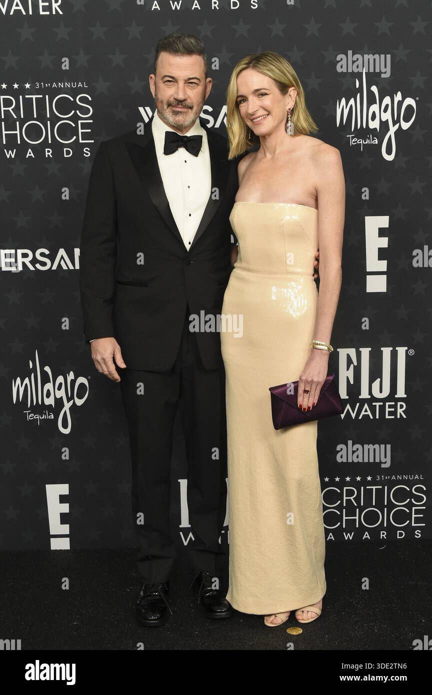 Jimmy Kimmel, Molly McNearney at arrivals for The Critics Choice ...