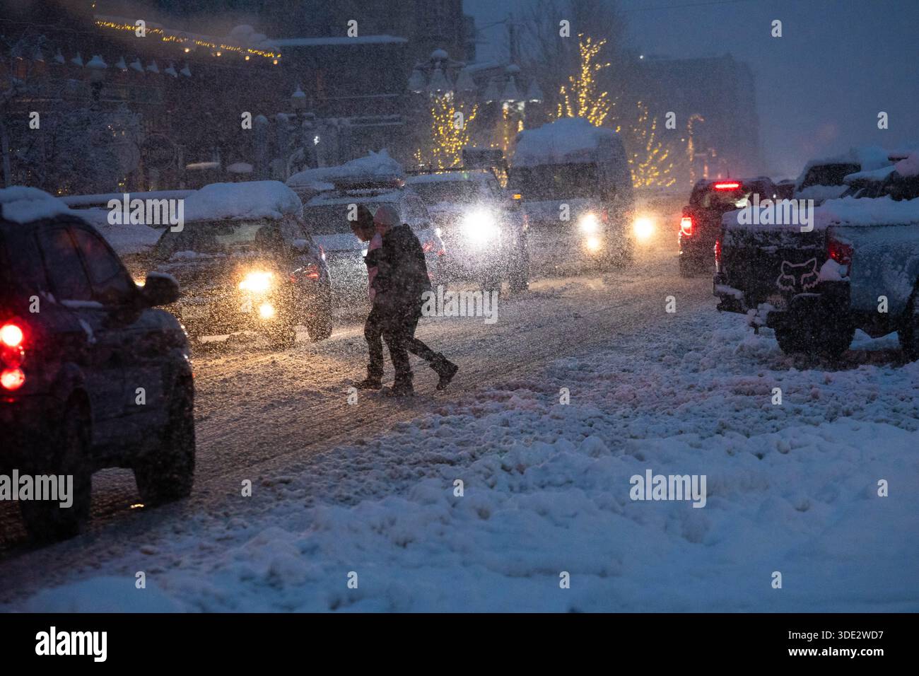 A winter storm warning is in effect until Monday for the communities of ...