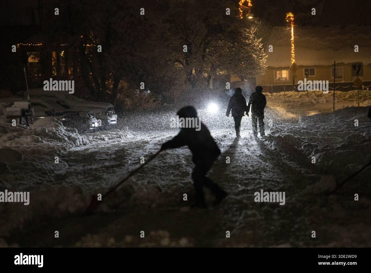 A winter storm warning is in effect until Monday for the communities of ...