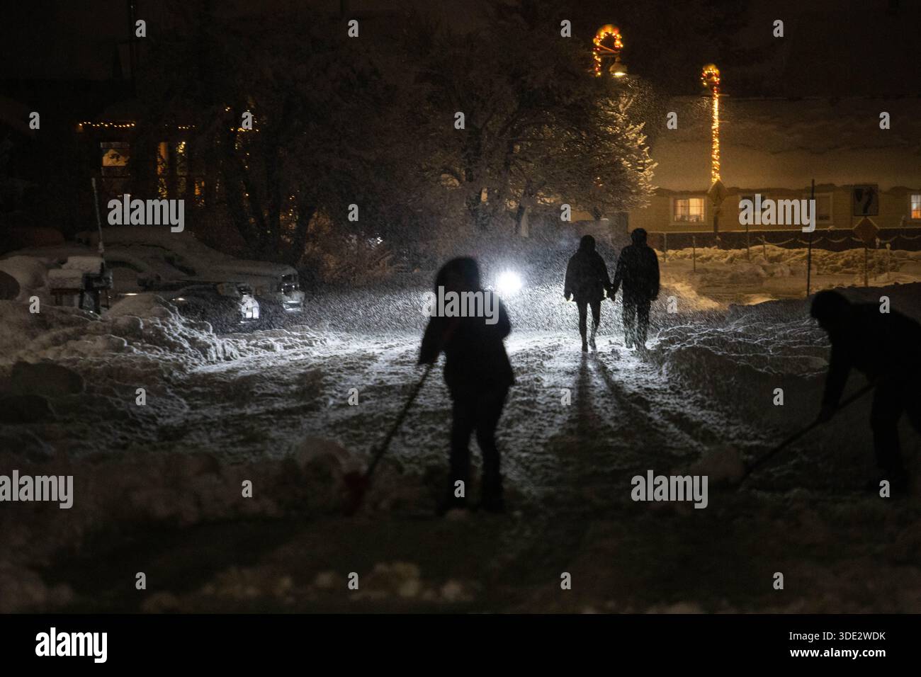 A winter storm warning is in effect until Monday for the communities of ...