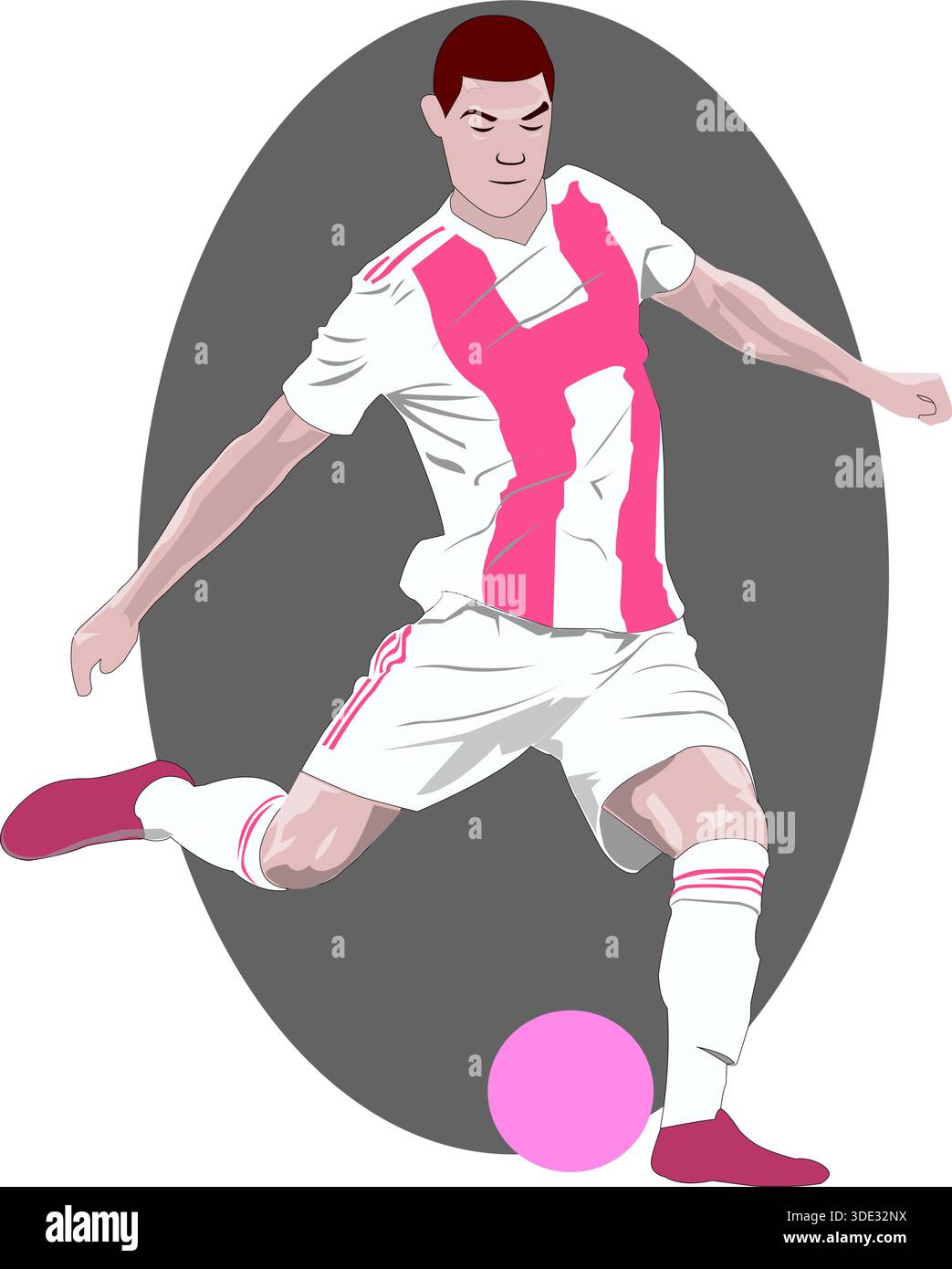 Female football player running Stock Vector Images - Alamy