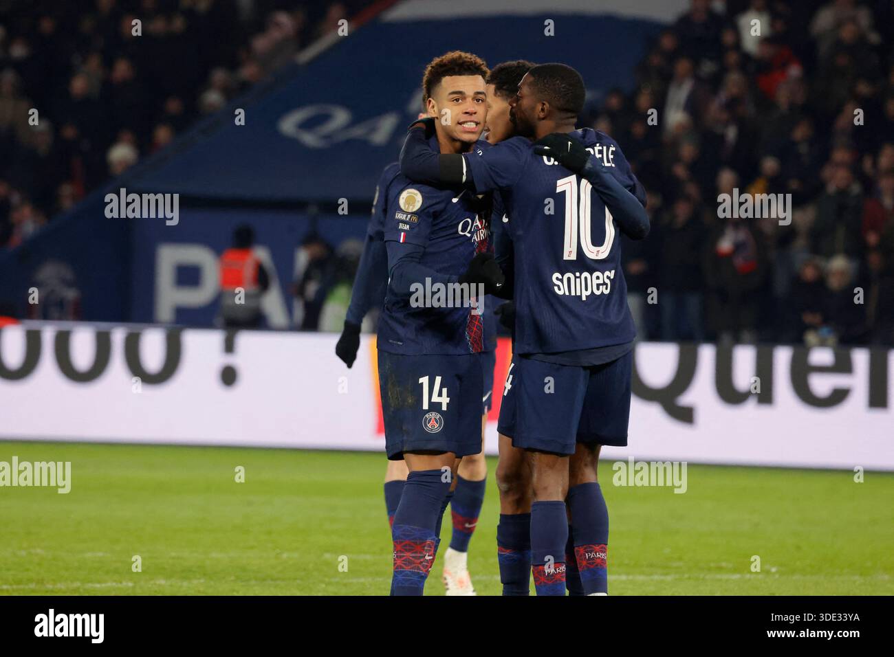 PSG’s Ousmane Dembele joy after scoring the decisive 2-1 goal during ...