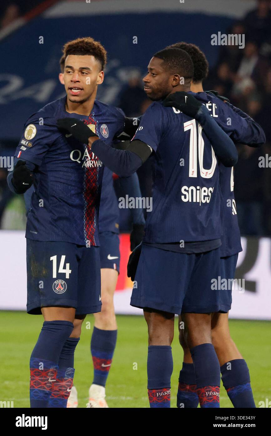 PSG’s Ousmane Dembele joy after scoring the decisive 2-1 goal during ...