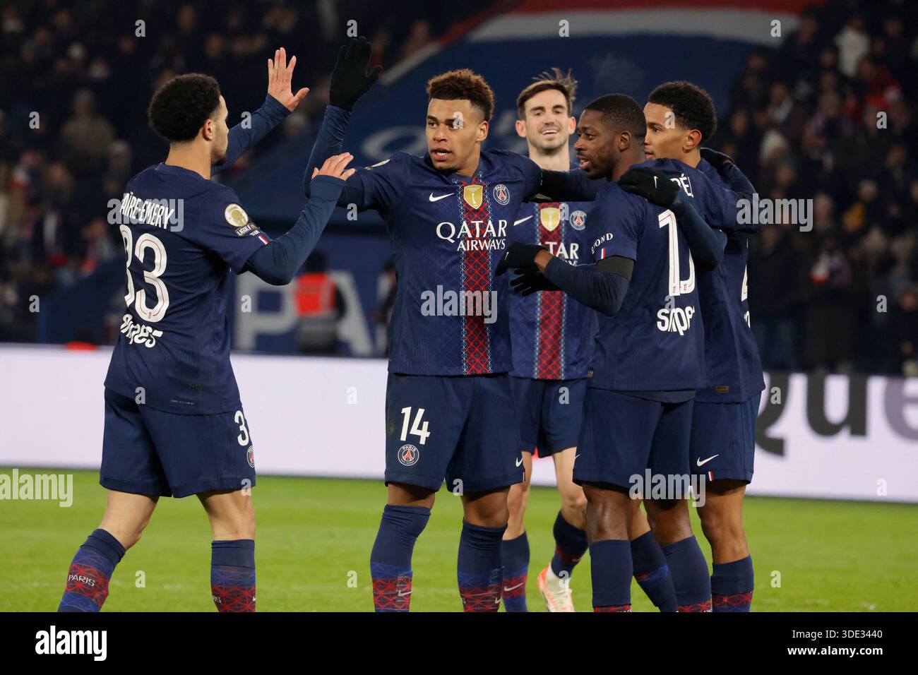 PSG’s Ousmane Dembele joy after scoring the decisive 2-1 goal during ...