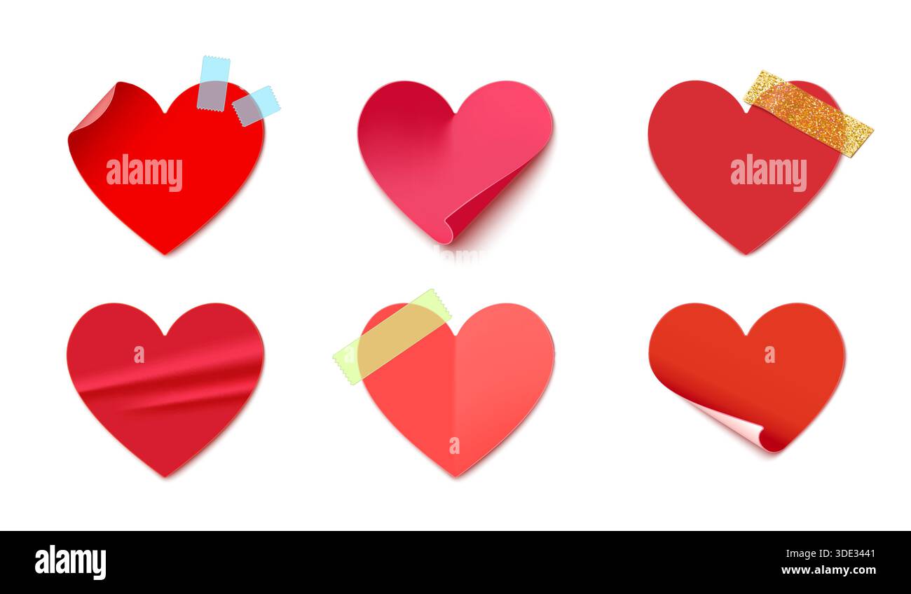 Notepad heart shaped notes Stock Vector Images - Alamy