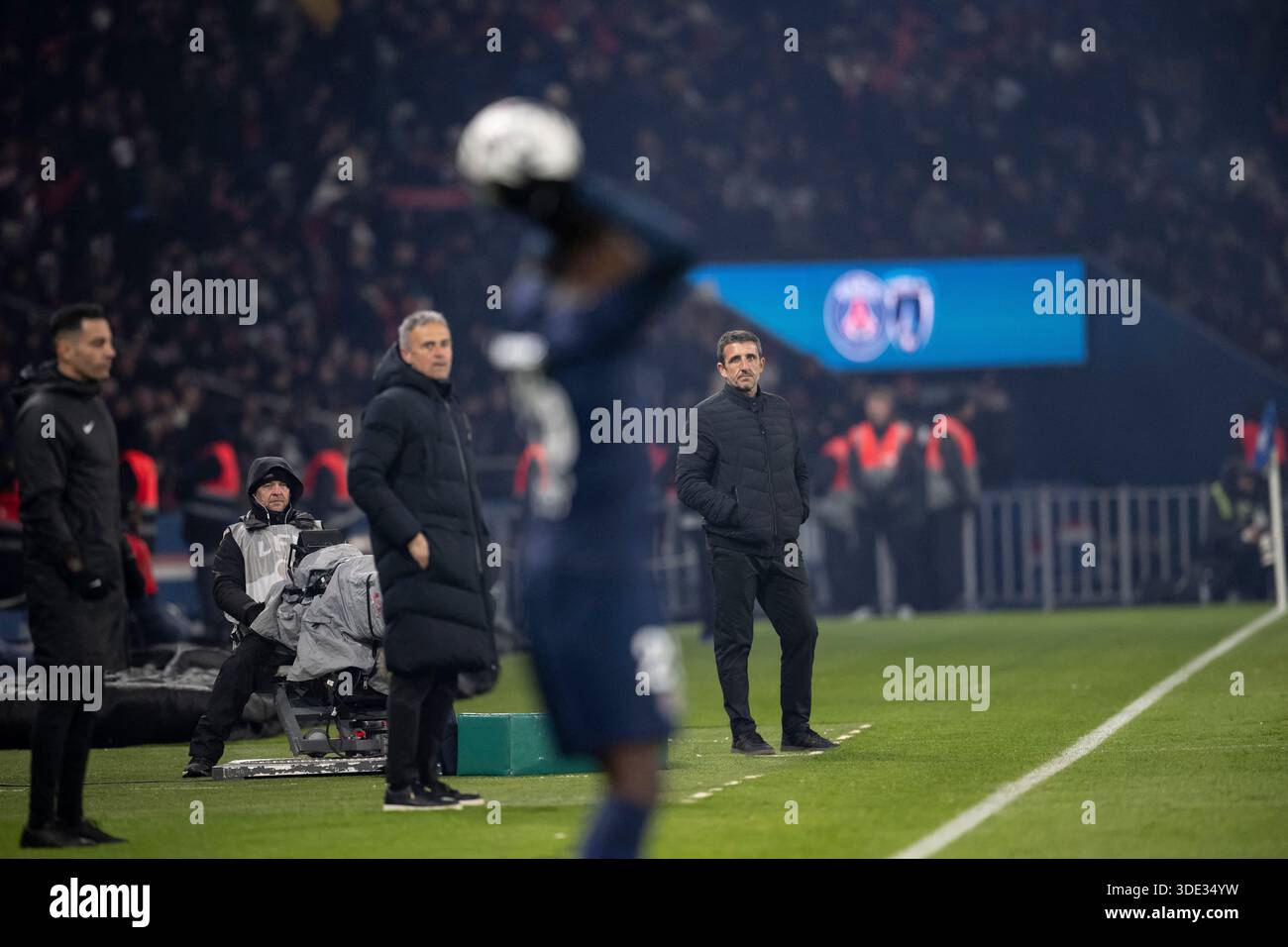 Luis Enrique and Gilli Stephane during the French L1 football match ...