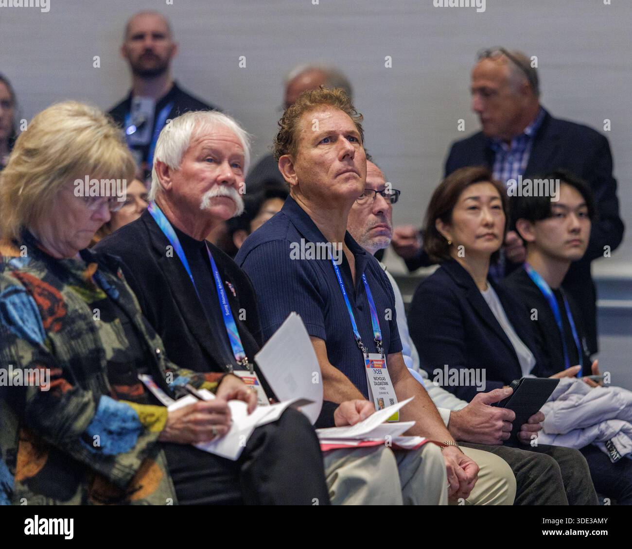 Nicholas Zaldastani judges a pitch at the Show Stoppers panel during ...