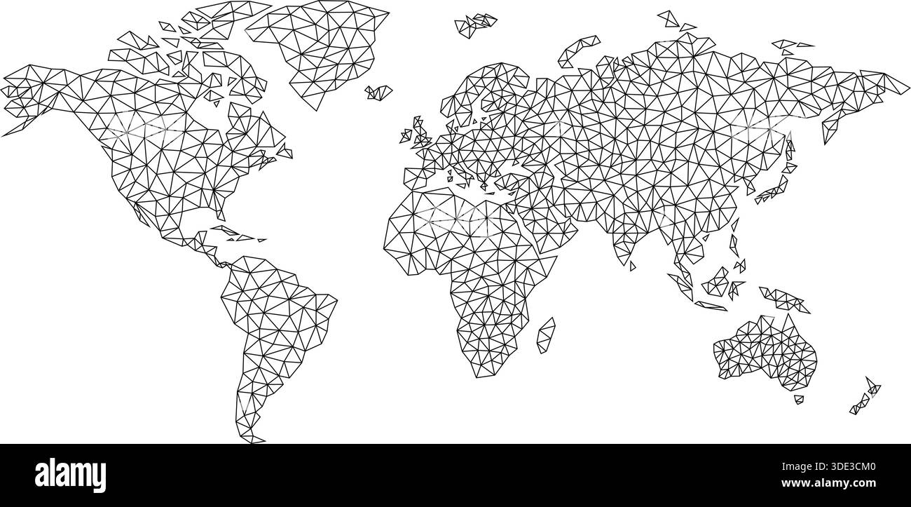 World Map Triangles Background Illustration Stock Vector Image & Art ...