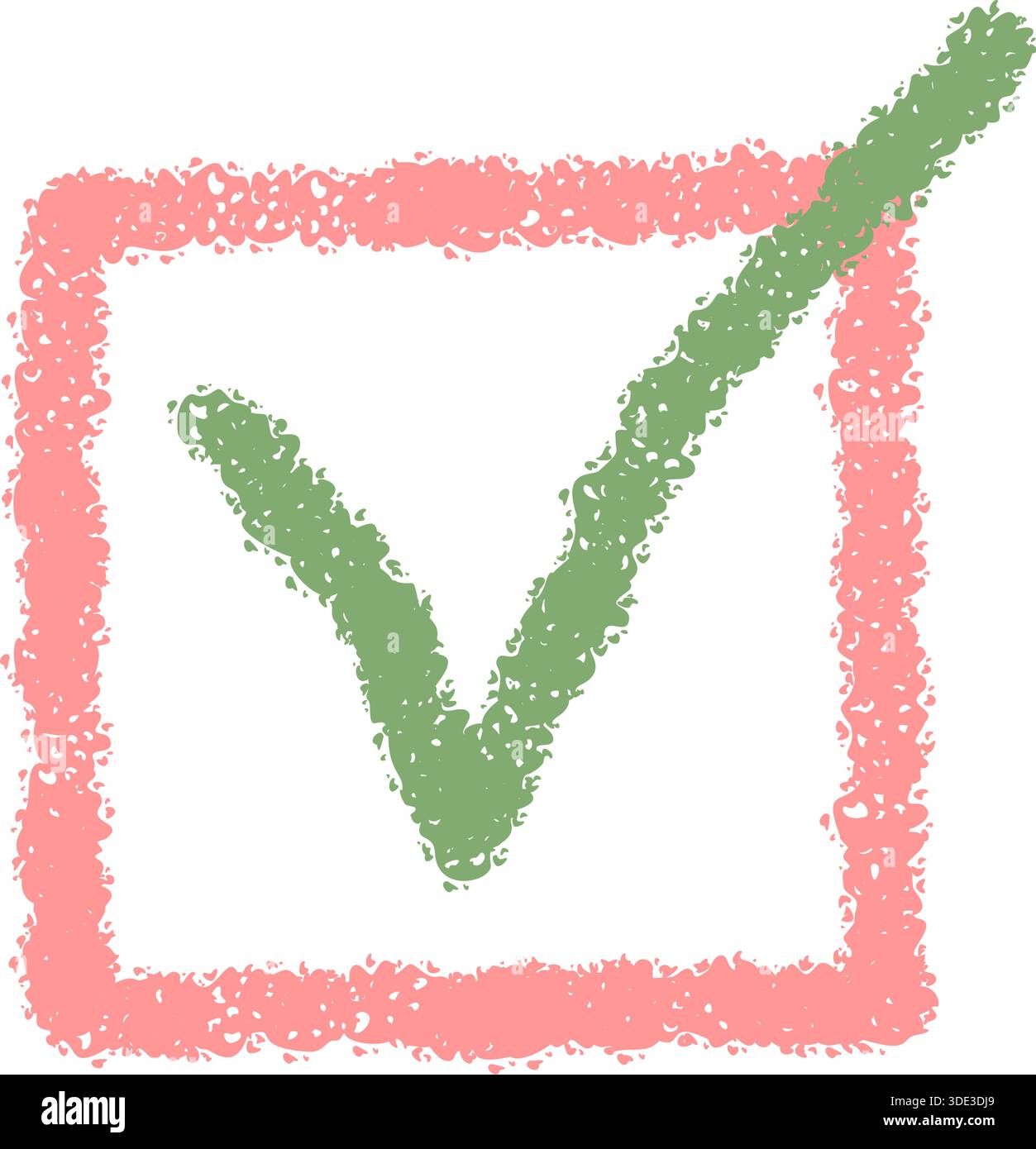 Chalk Sketch Check Box Tick Icon Stock Vector Image & Art - Alamy