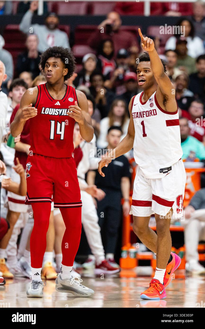 STANFORD, CA - JANUARY 02: Ebuka Okorie #1 of the Stanford Cardinal ...