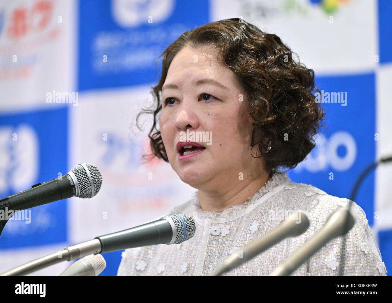 Tomoko Yoshino, president of the Japanese Trade Union Confederation ...