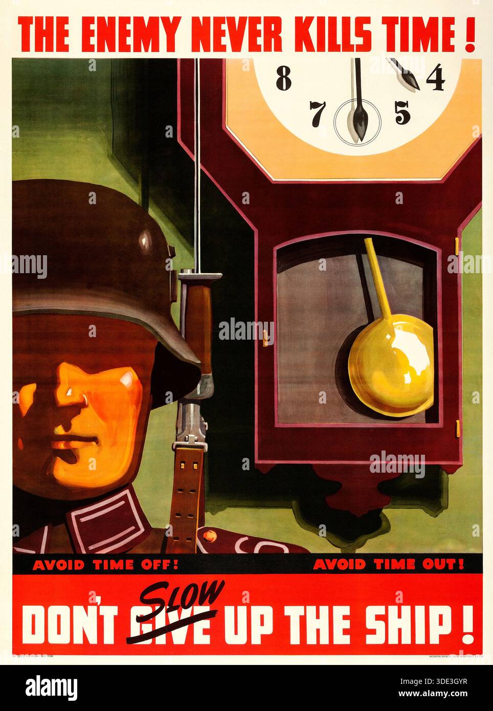 American World War II Propaganda Poster (U.S. Navy, c. 1943) "The Enemy ...