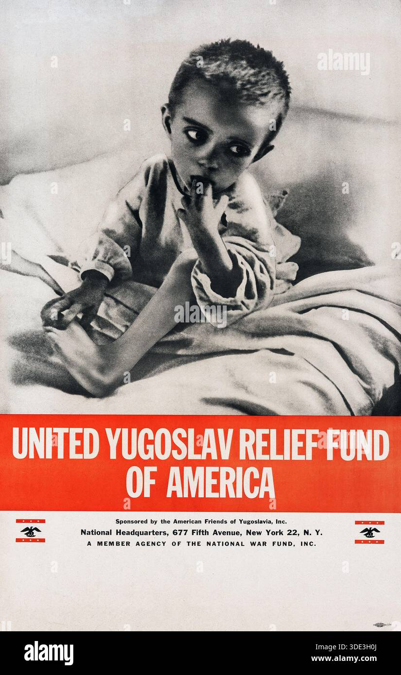 World War II Propaganda (American Friends of Yugoslavia, 1940s) "United ...
