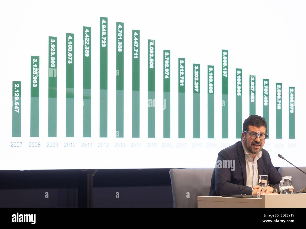 The Secretaries of State for Labor, Joaquín Pérez Rey, and for Social ...