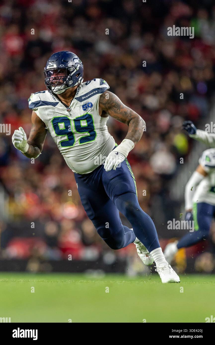 Seattle Seahawks defensive tackle Leonard Williams (99) against the San ...