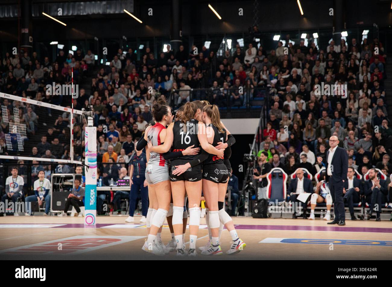 Volley Bergamo 1991 exulting during Volley Italian Championship match ...