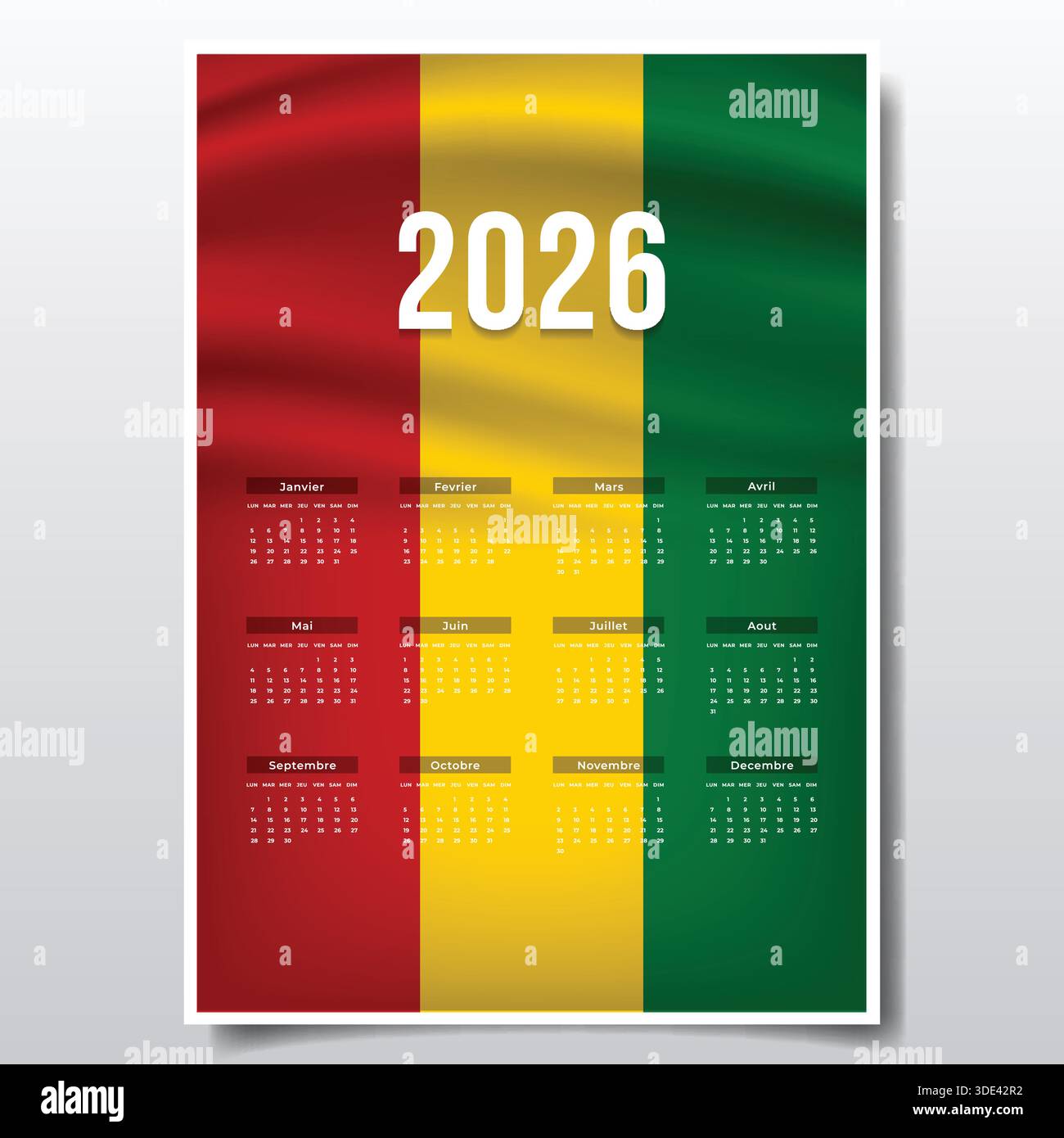 Editable calendarpatriotic design Stock Vector Images - Alamy