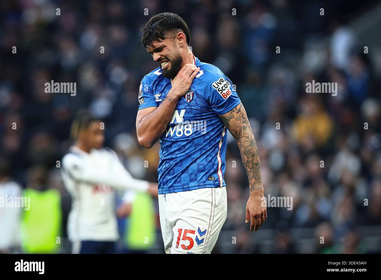 Omar Alderete of Sunderland grimaces following a challenge during the ...