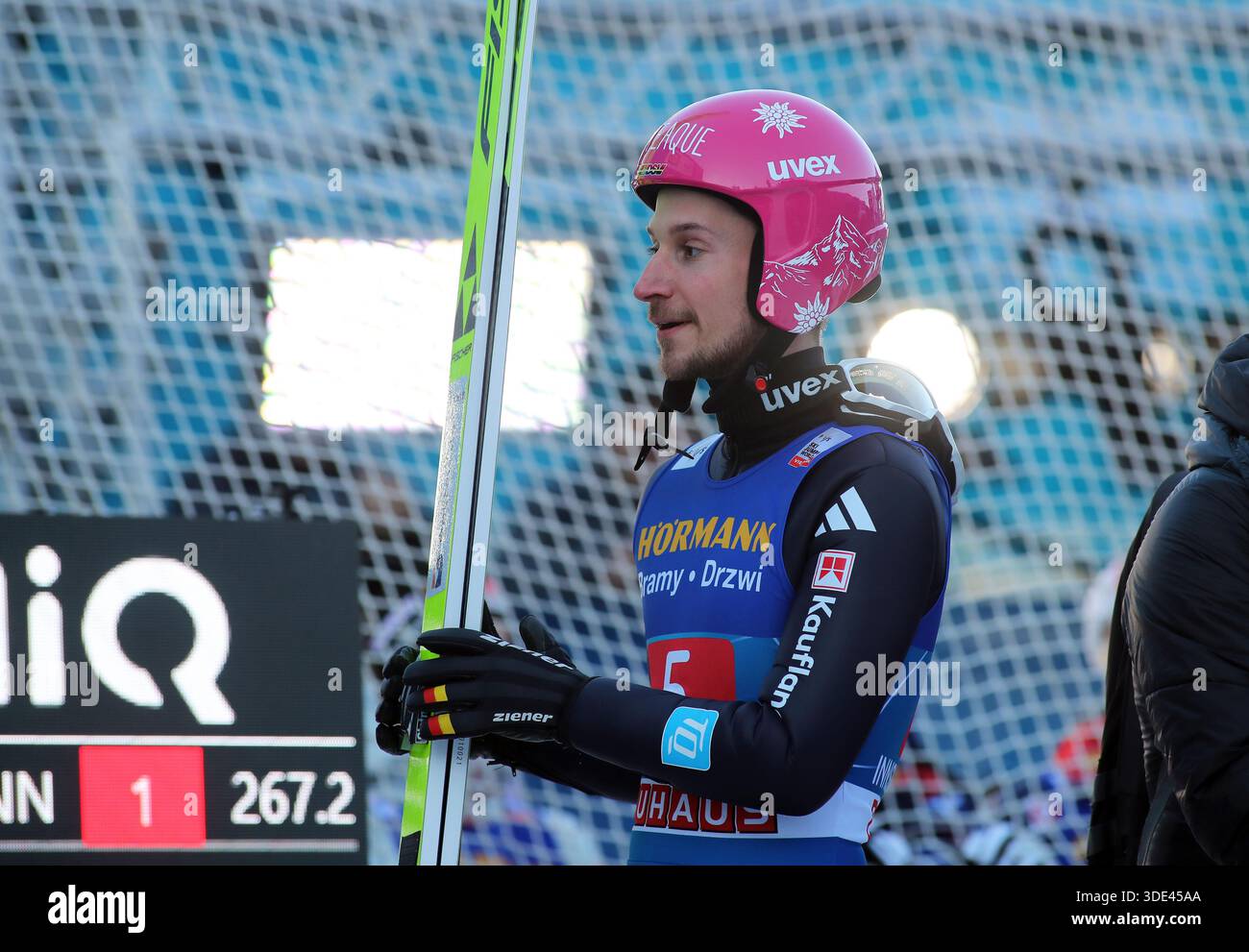 Hoffmann felix ger standing with skis in the runoff hi-res stock ...