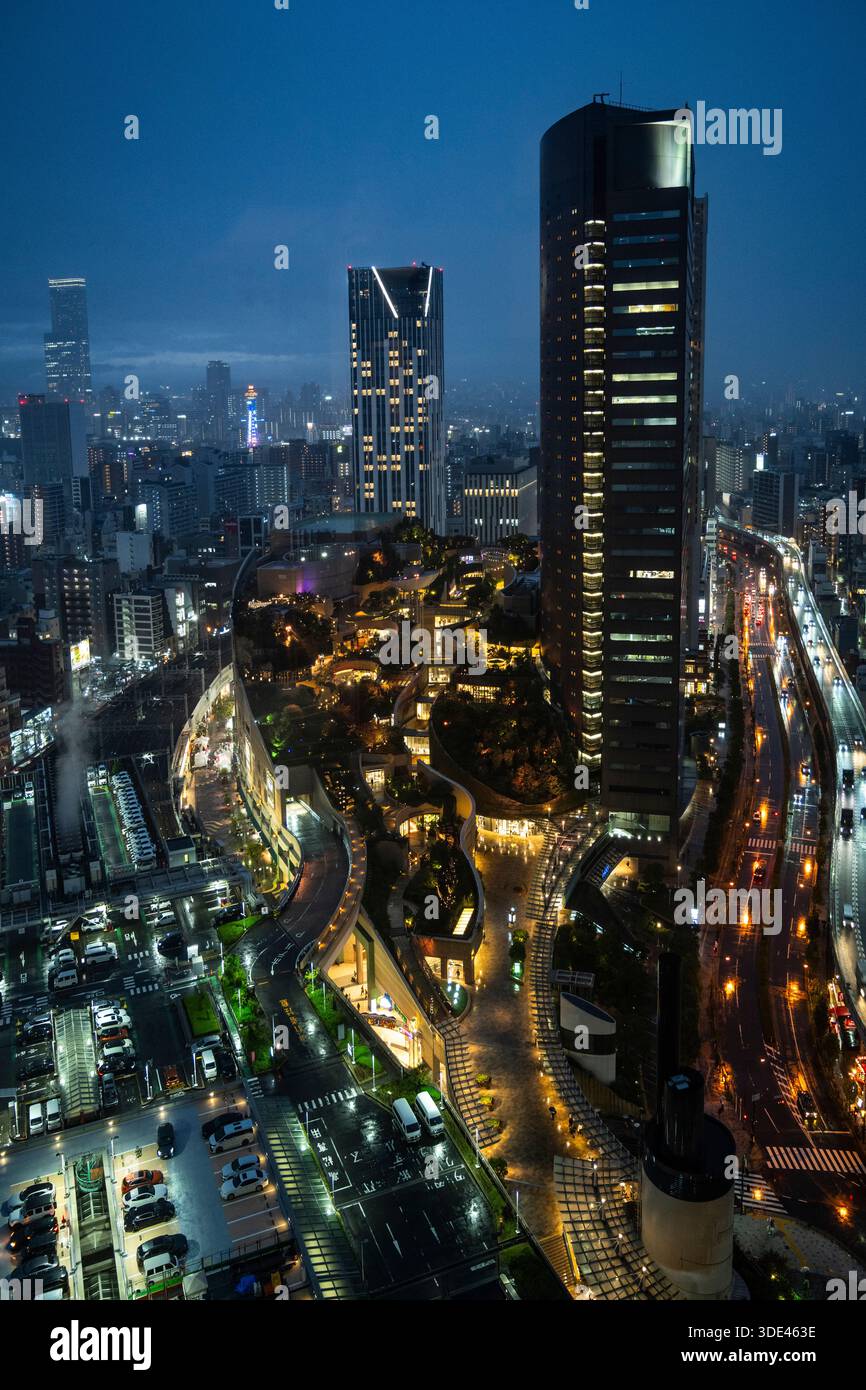 elevated view of Namba park in Osaka Stock Photo - Alamy