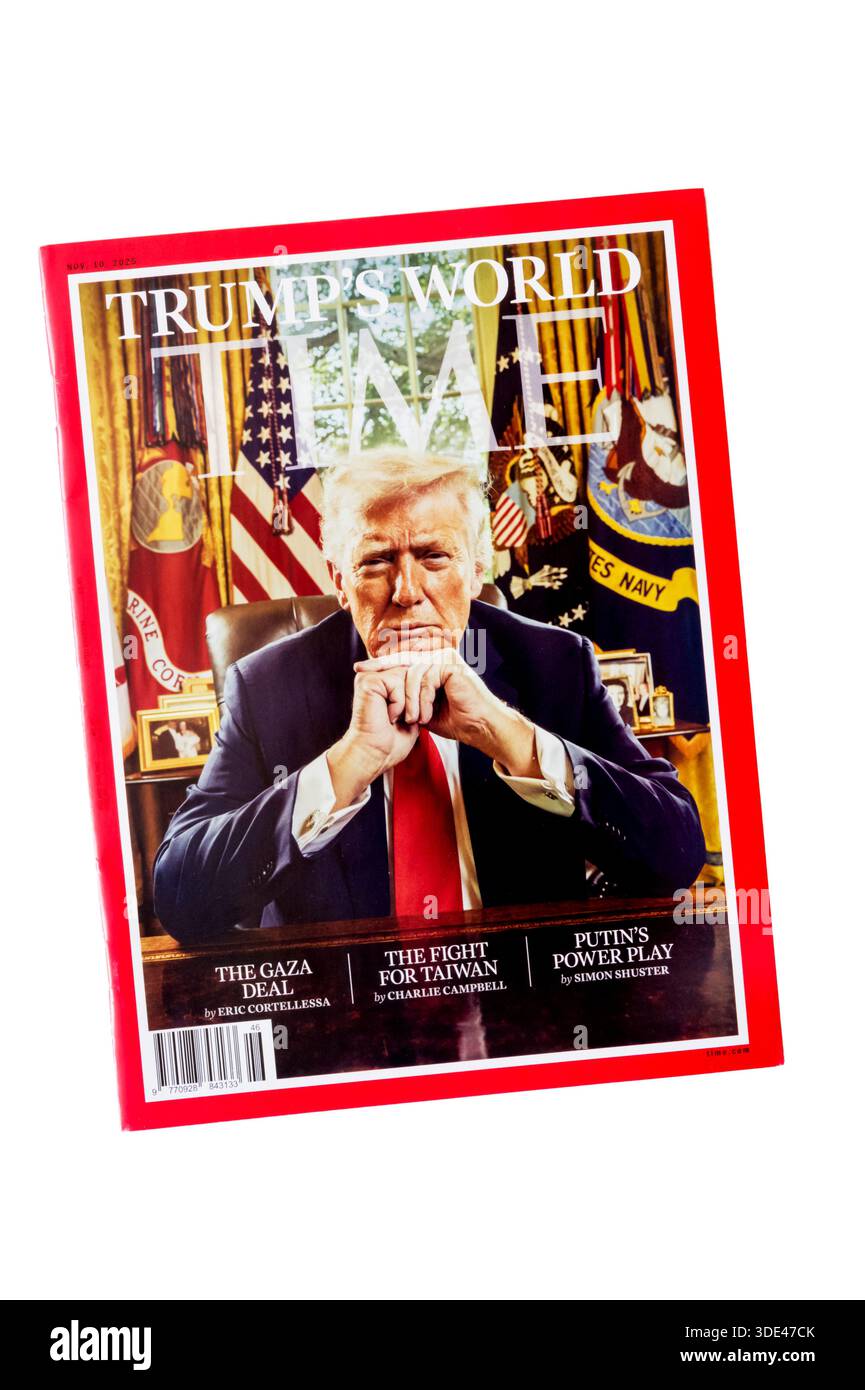 10 November 2025 cover of Time magazine featuring a photograph of ...