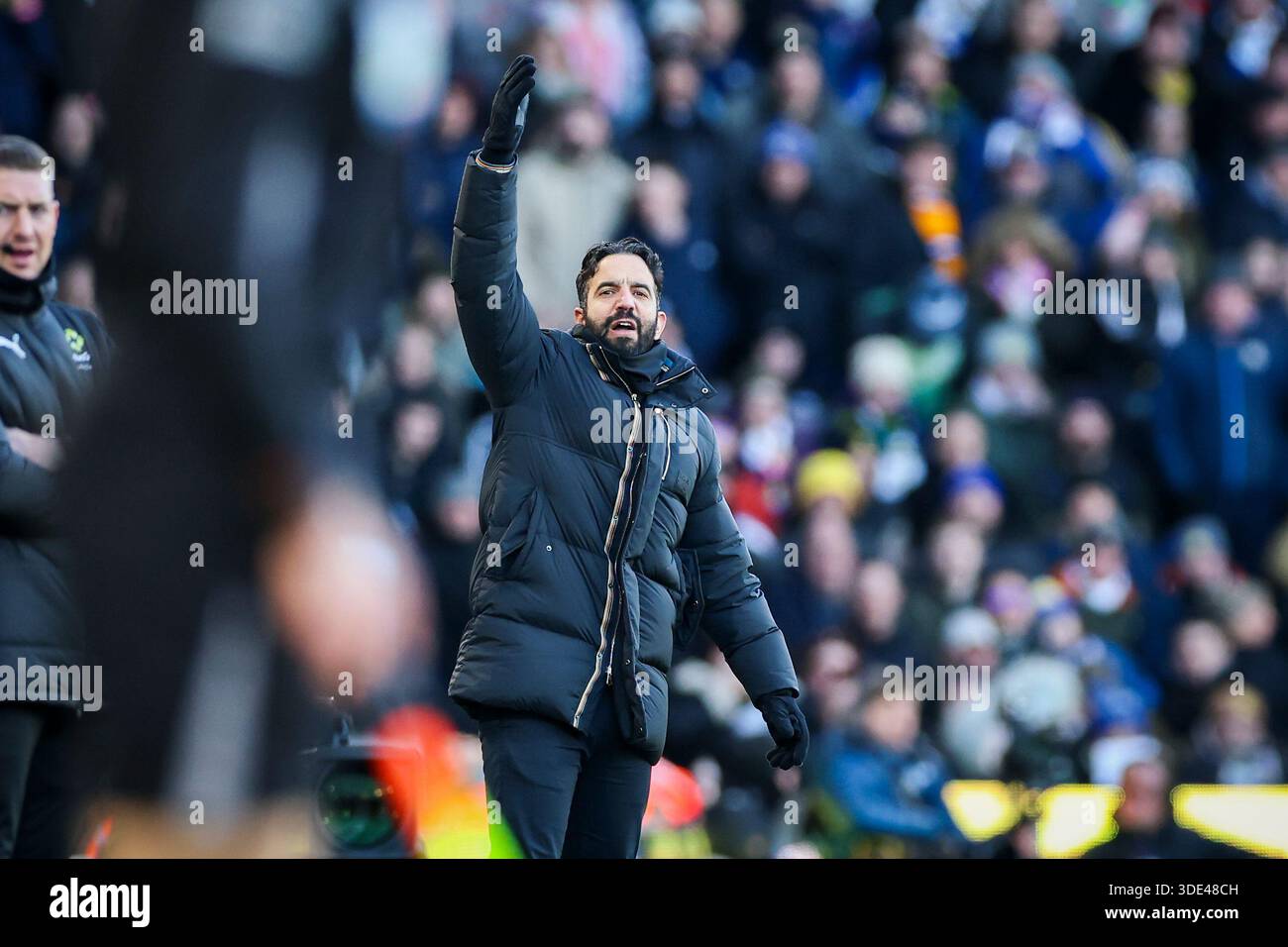 Manchester United Manager Head Coach Ruben Amorim gestures reacts ...