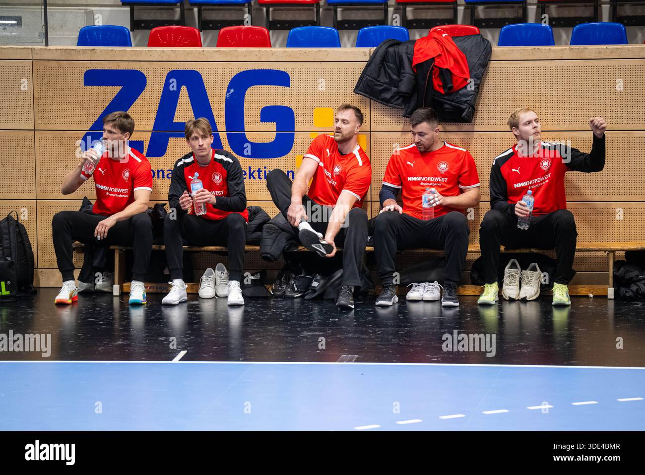 05 January 2026, Lower Saxony, Hanover: The players of the national ...