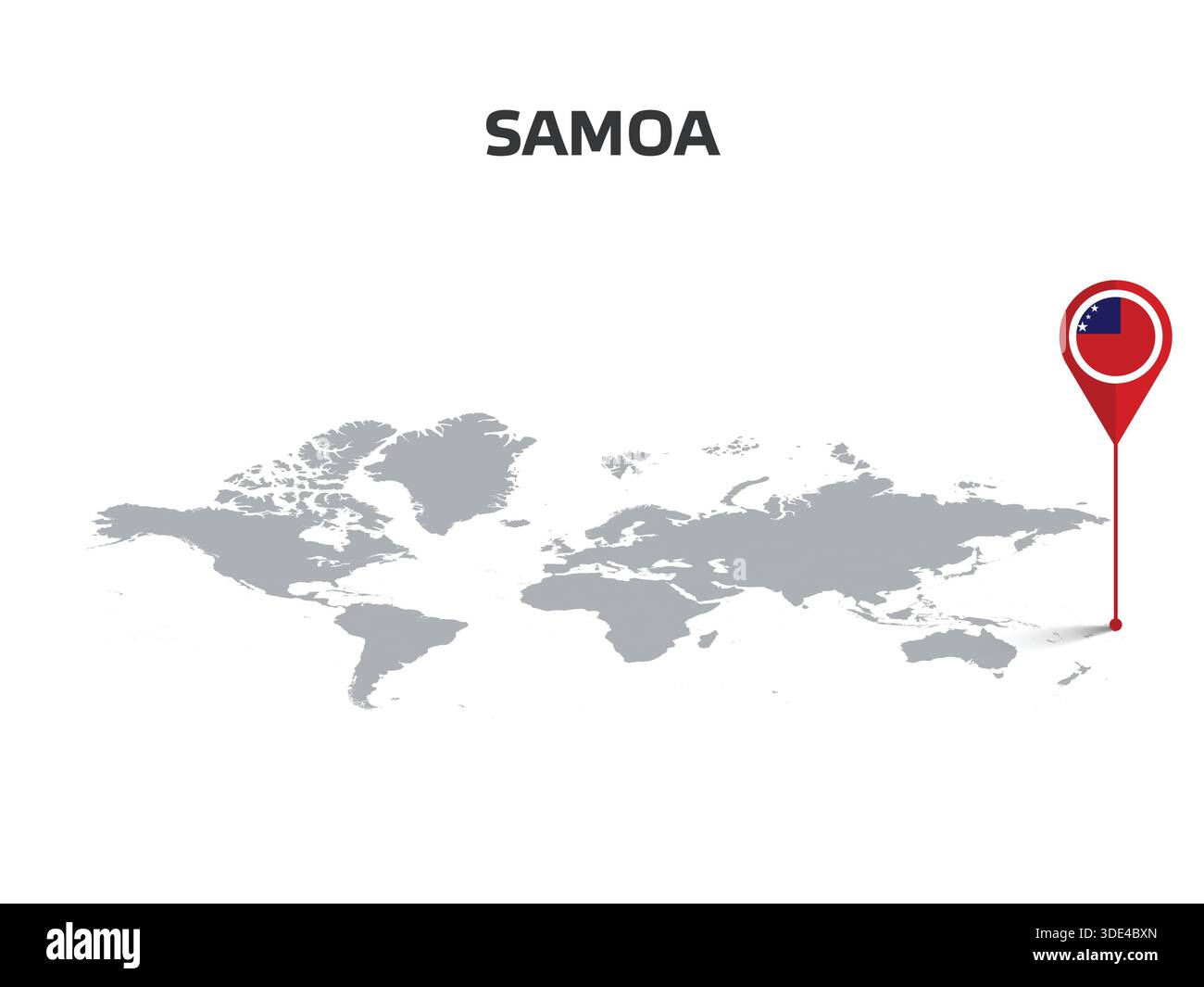 Map pointer flag samoa hi-res stock photography and images - Alamy