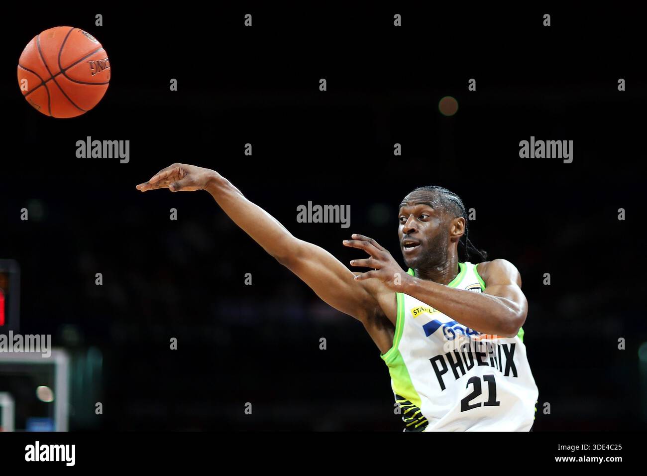 Ian Clark of the Phoenix passes during the NBL Round 15 match between ...