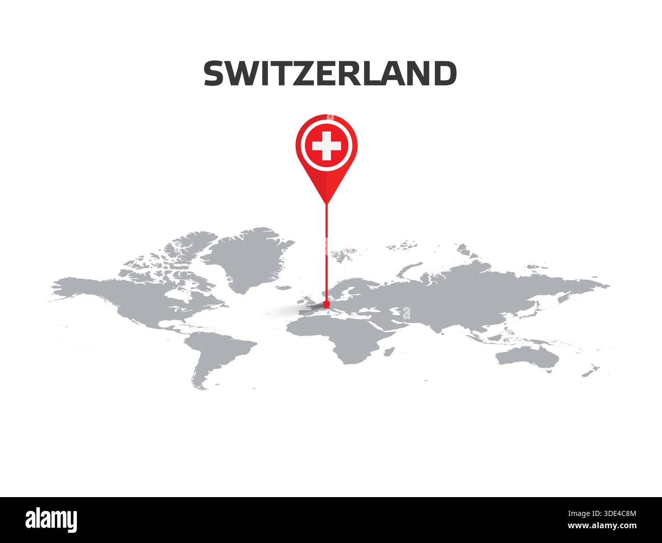 Switzerland location pin on Stock Vector Images - Alamy