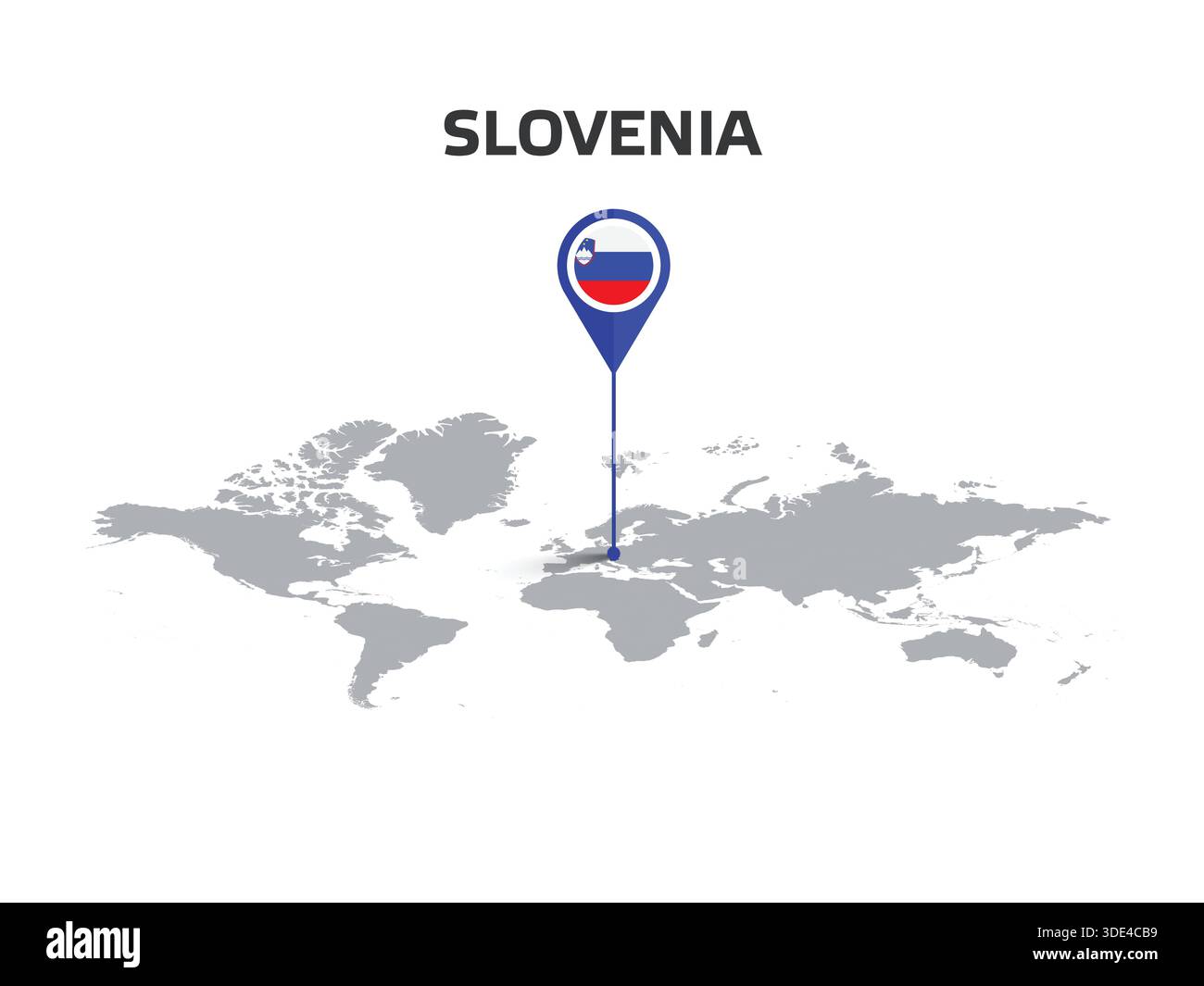 Slovenia location pin on hi-res stock photography and images - Alamy