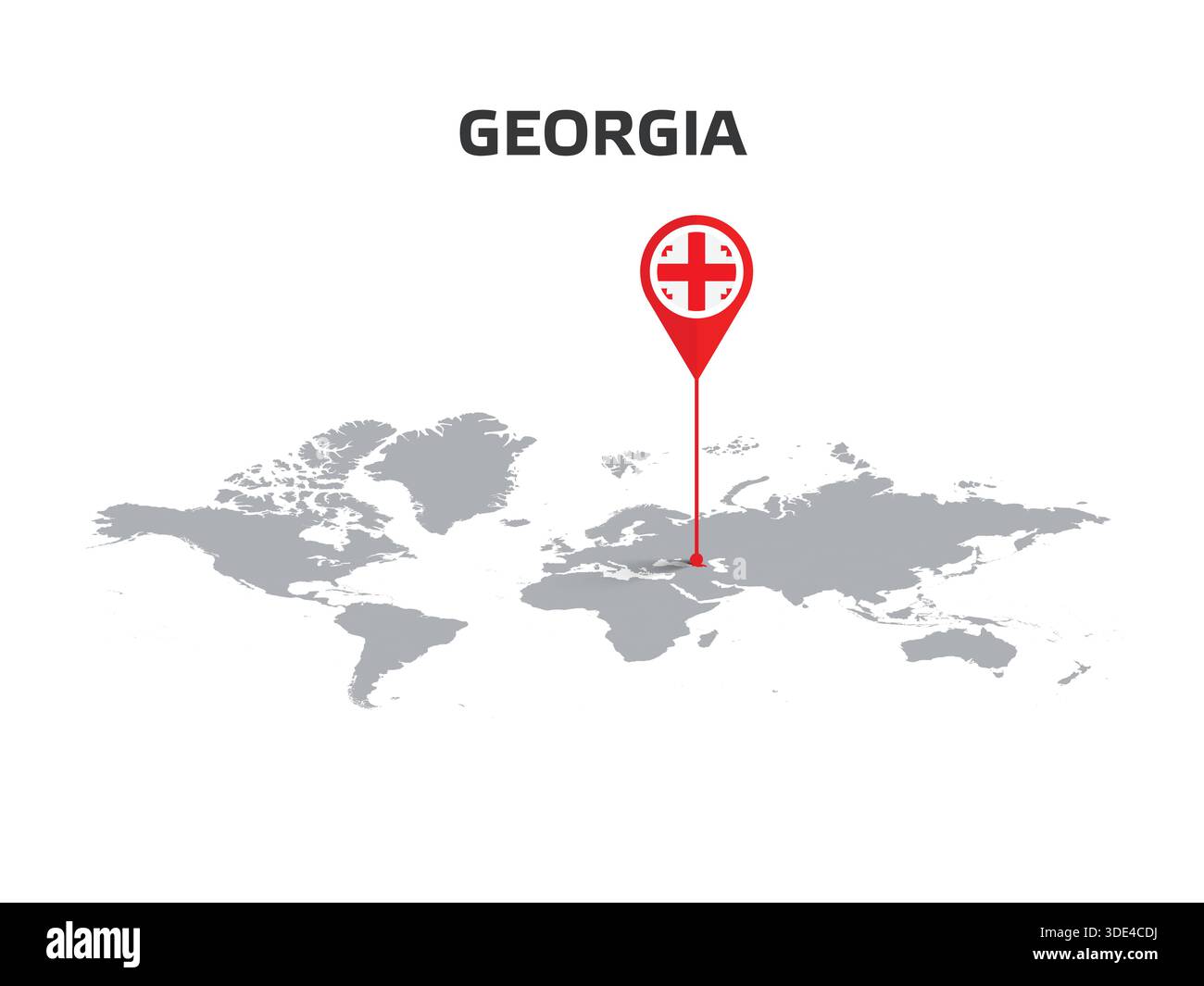 Vector flag georgia in Cut Out Stock Images & Pictures - Alamy