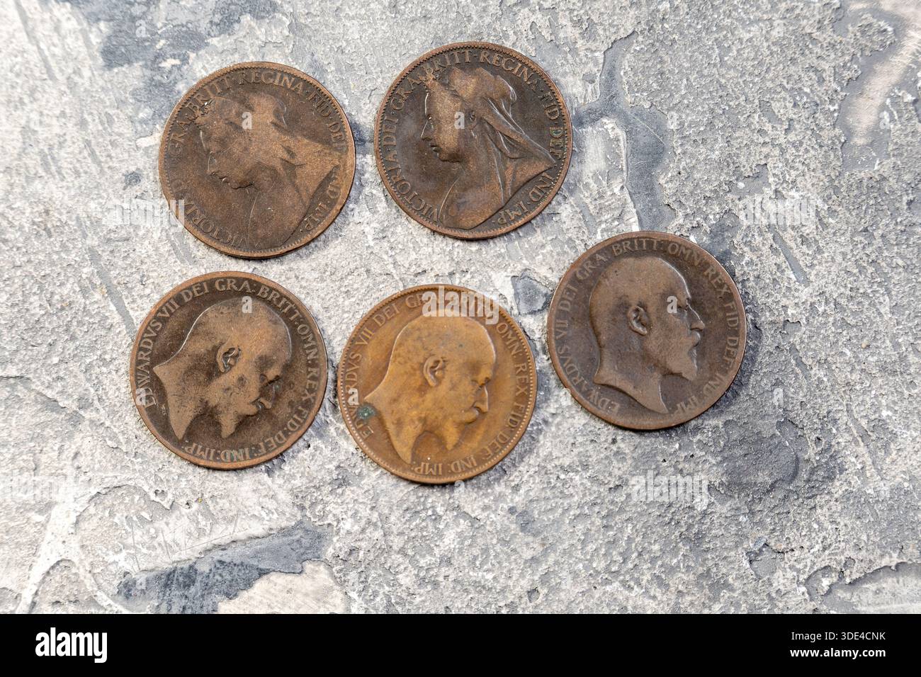 George V and Queen Victoria British pre-decimal copper coins pennies no ...