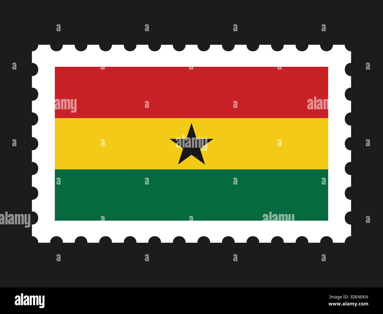 National Flag Postage Stamp Icon for GHANA Mail, Patriotism, and ...