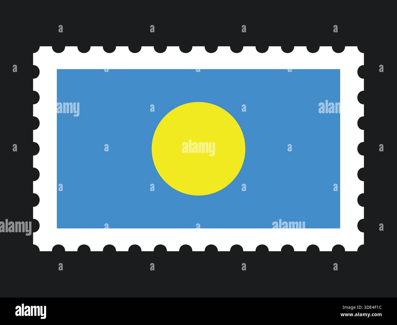 National Flag Postage Stamp Icon for PALAU Mail, Patriotism, and ...