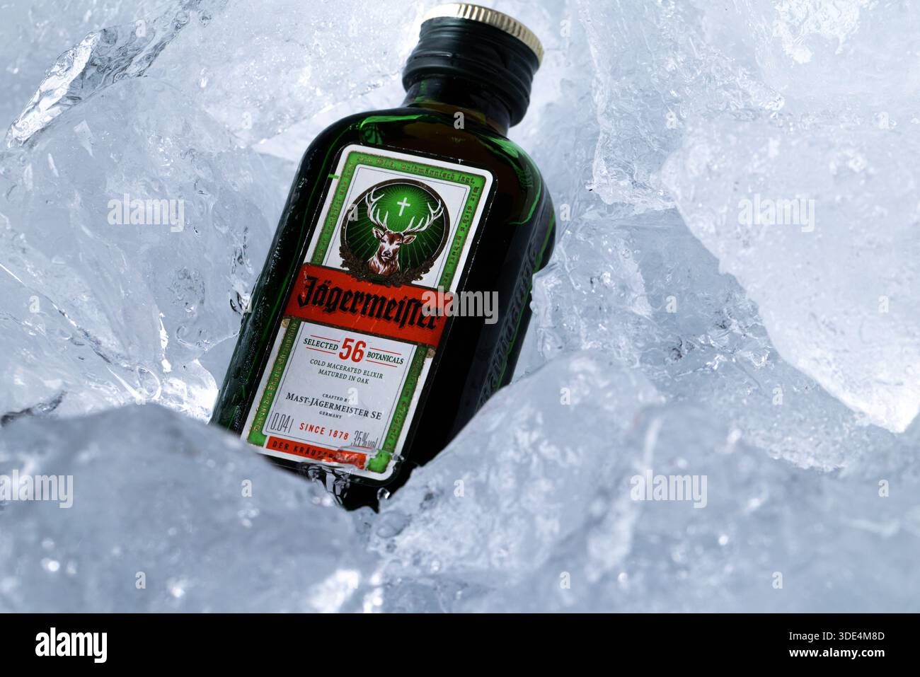 Lviv, Ukraine - February 5, 2026: Jägermeister bottle, German digestive ...