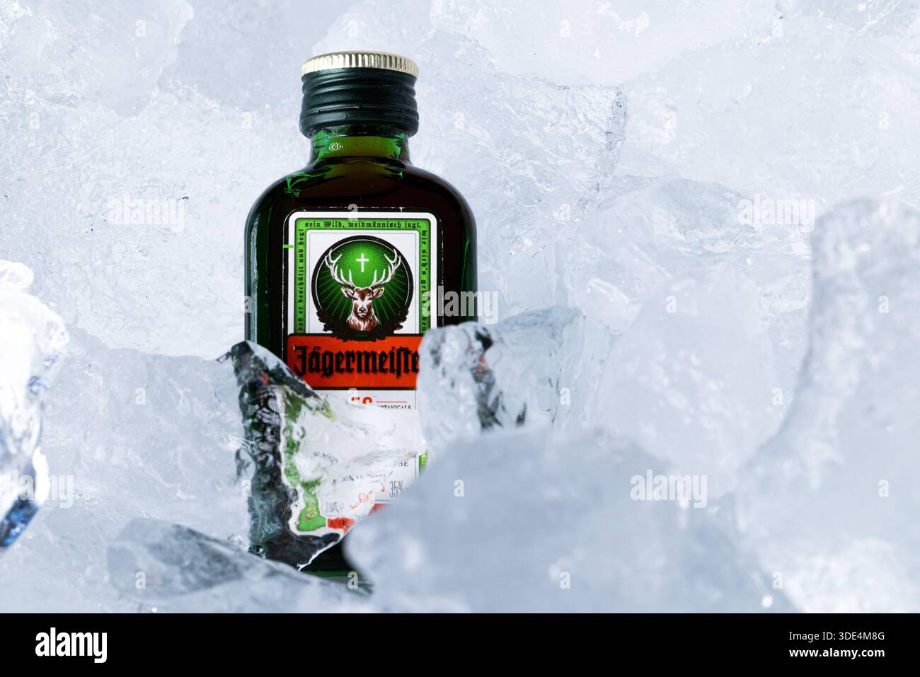 Lviv, Ukraine - February 5, 2026: Jägermeister bottle, German digestive ...