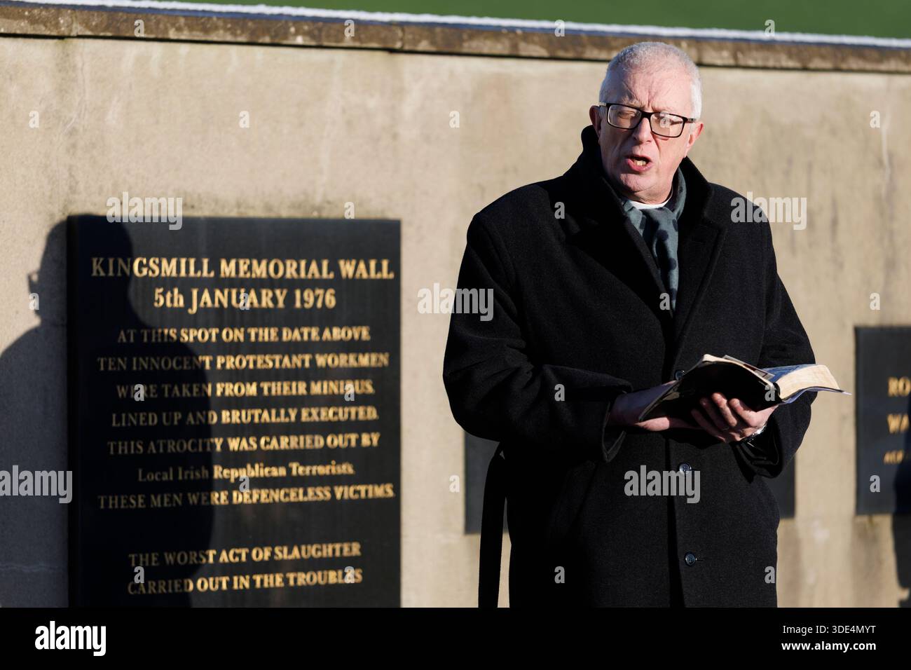 Reverend Graham Middleton during a service to remember the ten victims ...