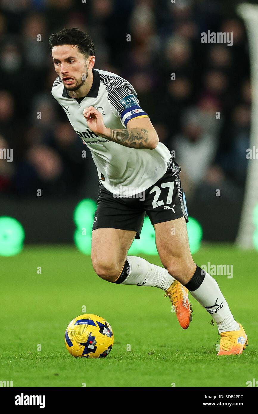 Derby County's Lewis Travis during the Sky Bet Championship match at ...