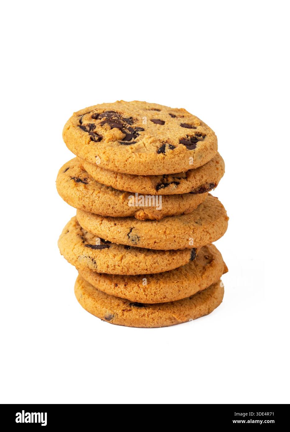 Delicious Chocolate Chip Cookie isolated on white background Stock ...