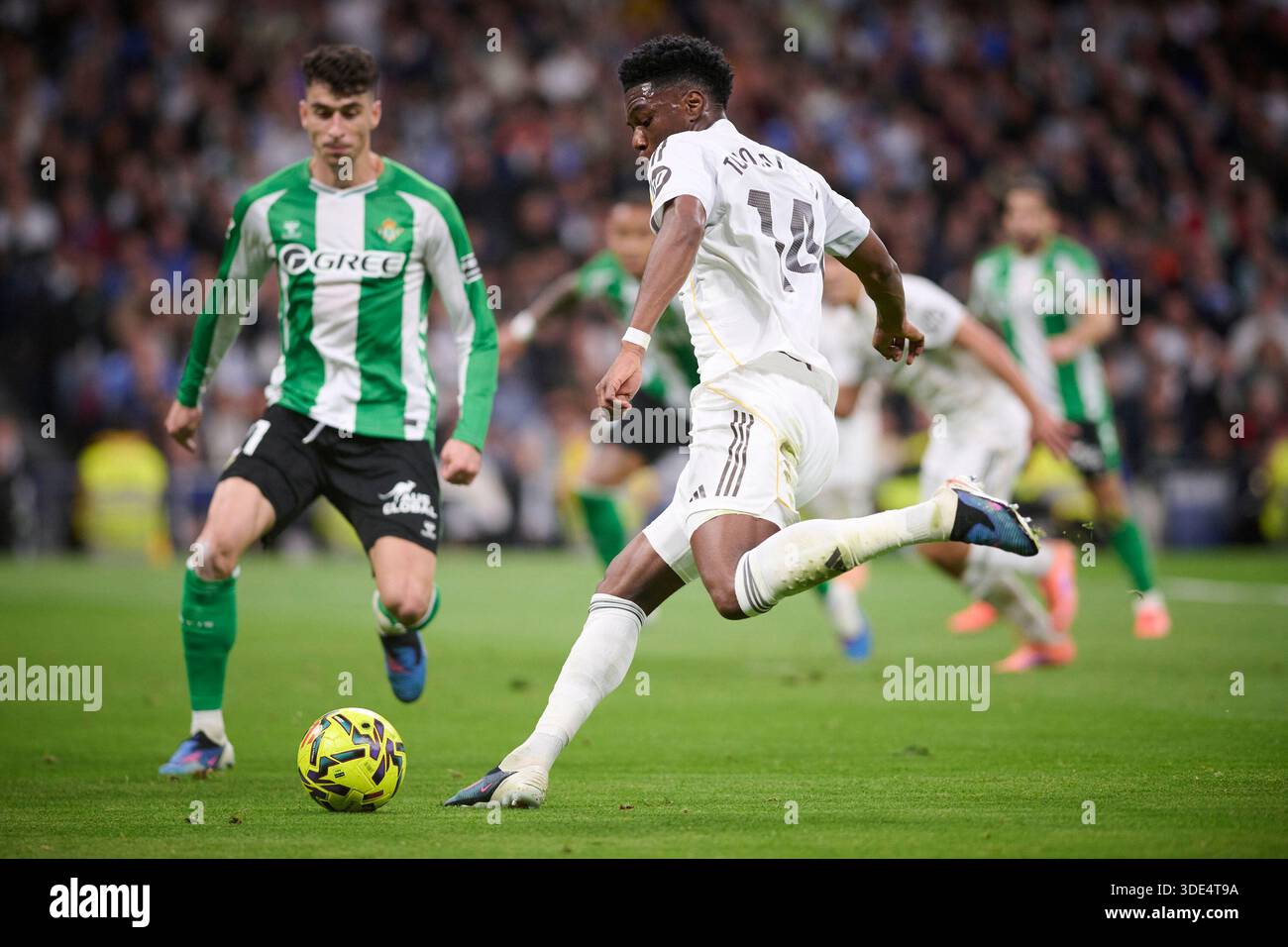 Real Madrid CF’s Aurelien Tchouameni during La Liga match. January 4 ...
