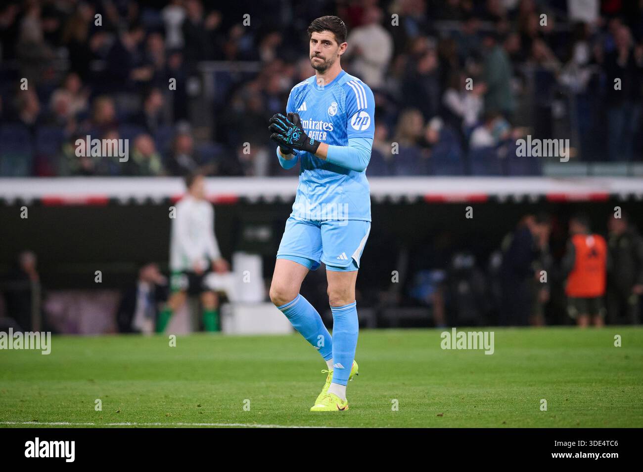 Real Madrid CF’s Thibaut Courtois during La Liga match. January 4, 2026 ...