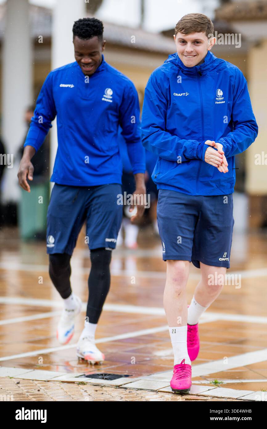 Gent's Max Dean is seen at the winter training camp of Belgian soccer ...
