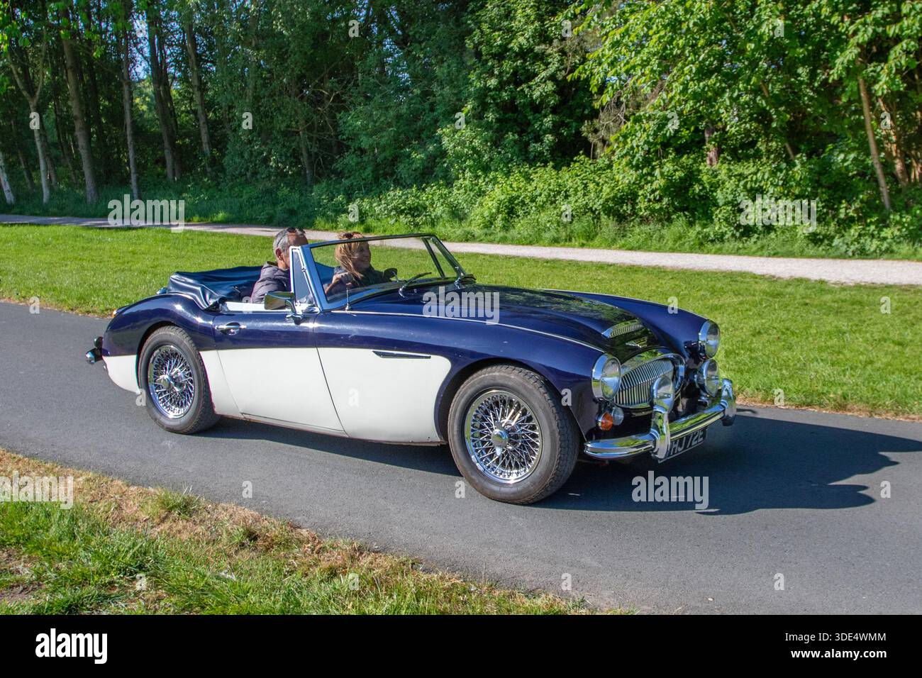 1967 60s sixties Blue Austin Petrol 3000 cc, Austin-Healey 3000 Mk III ...