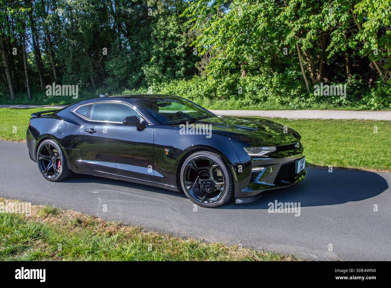 2017 Black Chevrolet Camaro with a 6.2-litre V8 engine, a popular ...