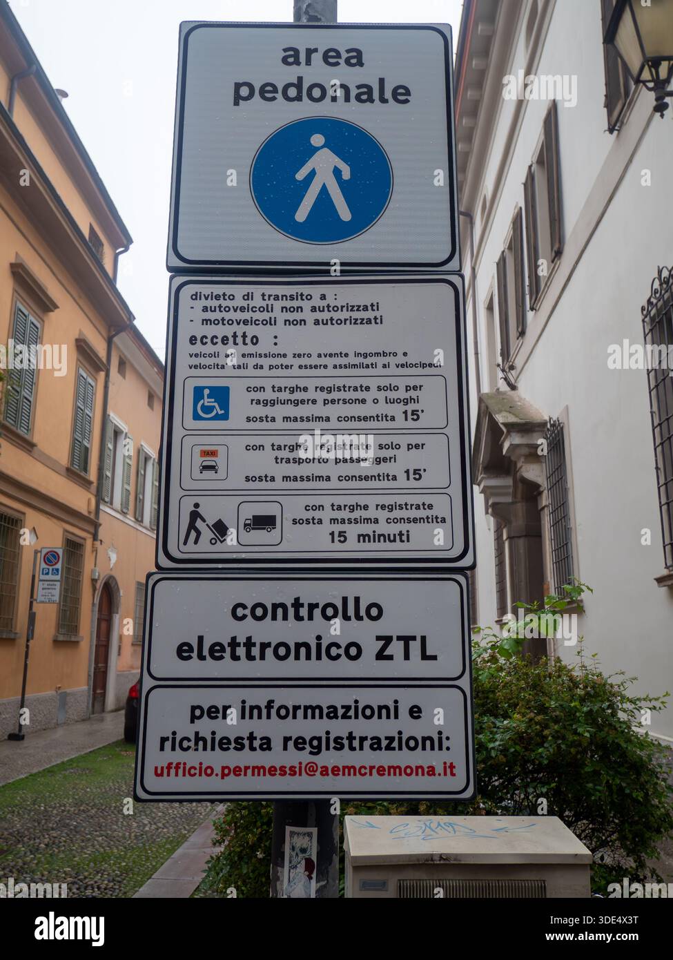 This sign indicates a restricted traffic zone with electronic ...