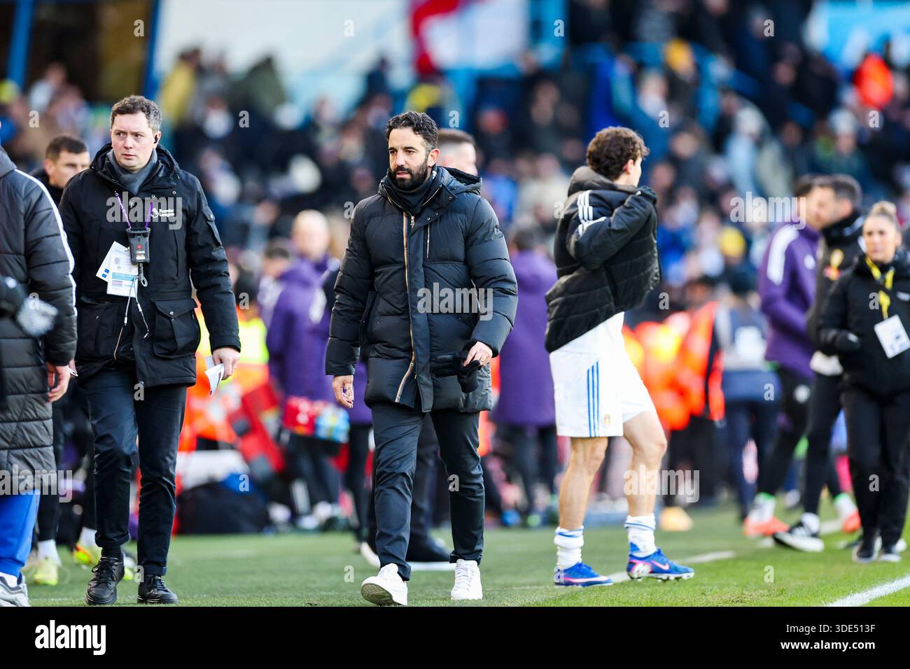 Manchester United Manager Head Coach Ruben Amorim walks off the pitch ...