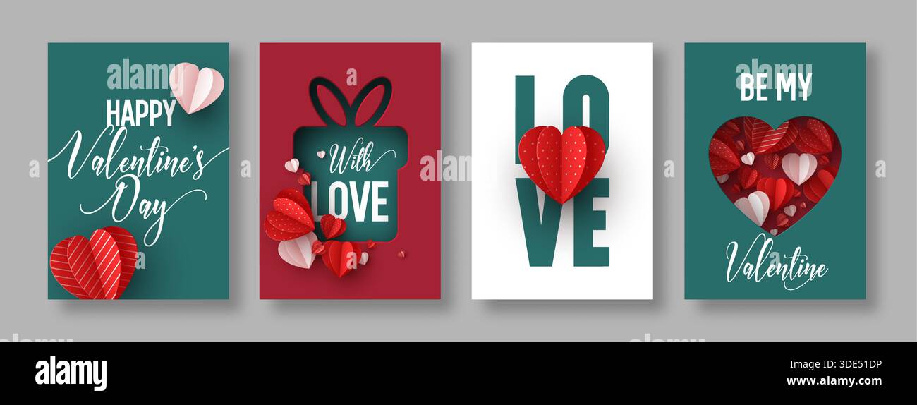 Happy valentines day lettering set Stock Vector Images - Alamy