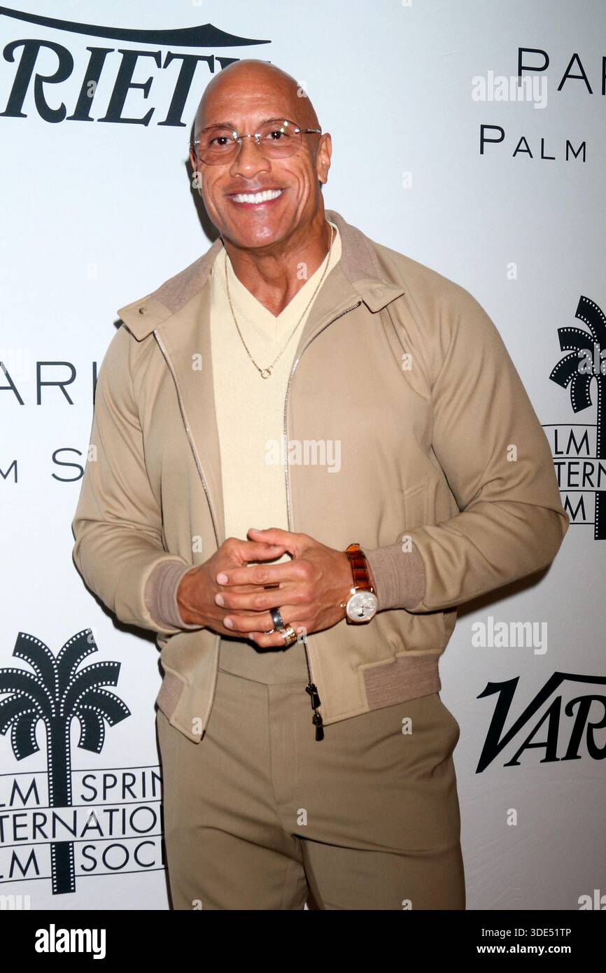 PALM SPRINGS - JAN 4: Dwayne Johnson at PSIFF Creative Impact Awards ...